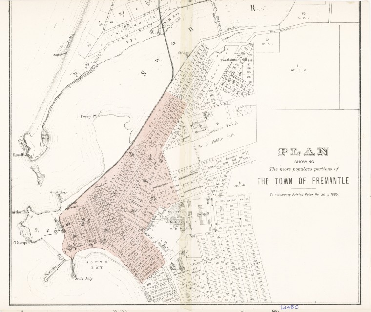 Plan showing the more populous portions of the Town of Fremantle - JPG ...