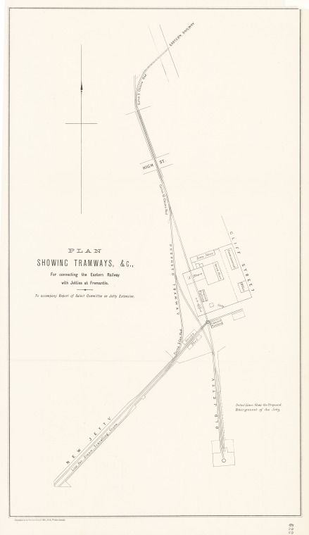 Plan showing tramways, & c., for connecting the Eastern Railway with ...