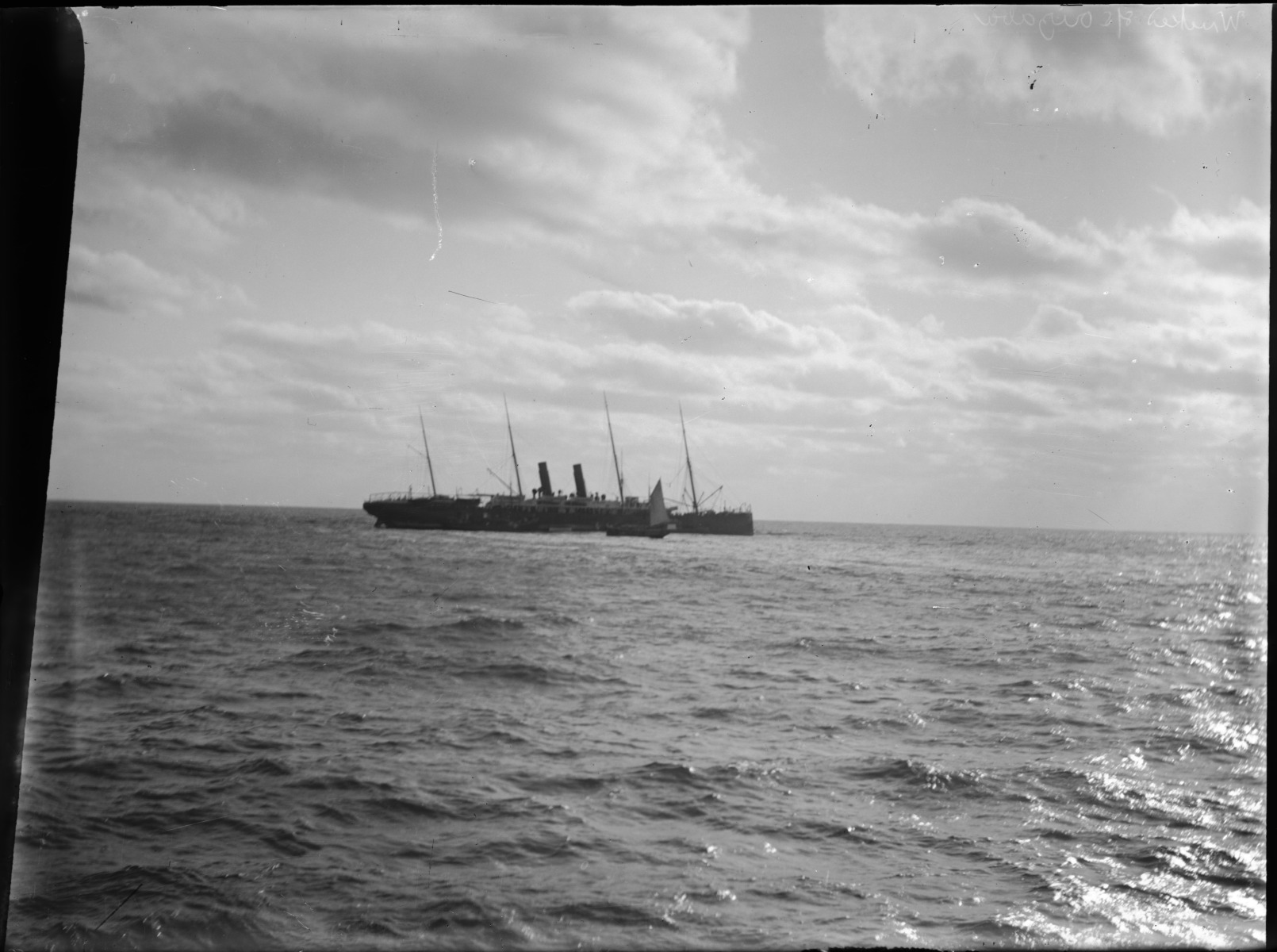 SS Orizaba aground on Coventry Reef off Garden Island, 16 February 1905 ...