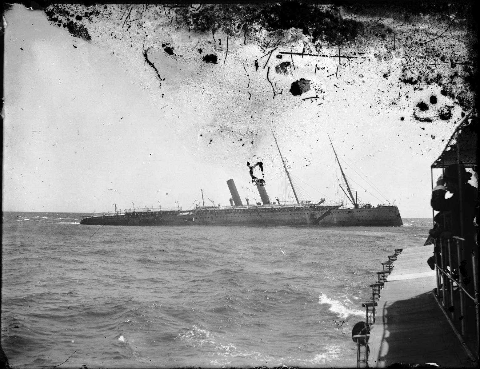 SS Orizaba aground on Coventry Reef off Garden Island, 16 February 1905 ...