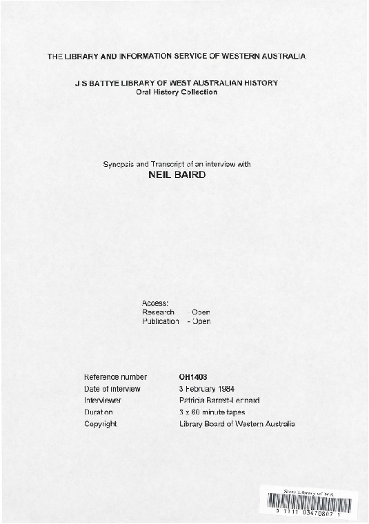 [Interview with Neil Baird] - PDF 27.2 MB