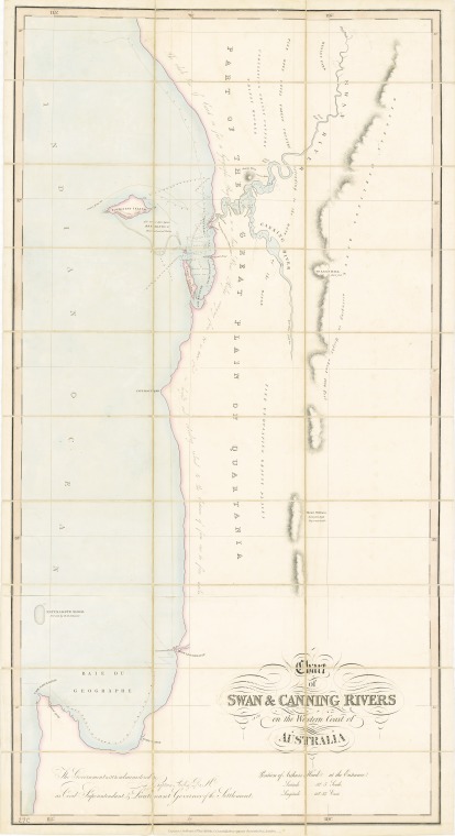 Chart of Swan & Canning Rivers on the Western coast of Australia - JPG ...