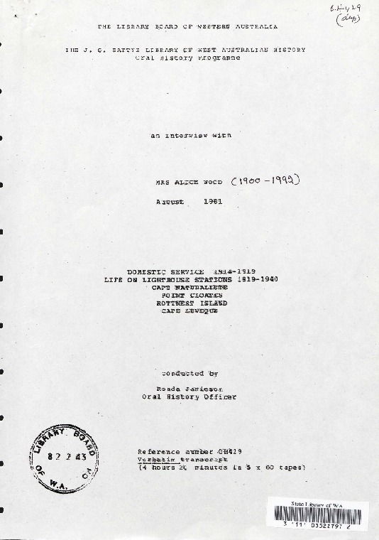 [Interview with Alice Wood] - PDF 33.6 MB
