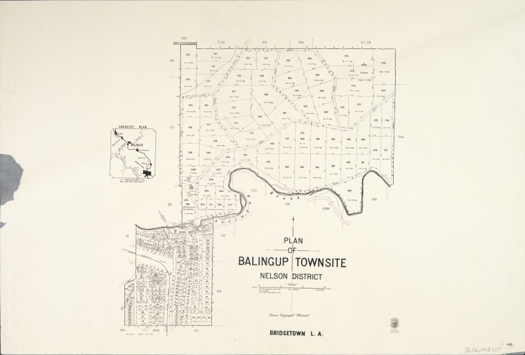 Plan of Balingup townsite, Nelson District - JPG 64.9 KB
