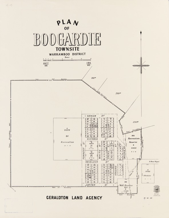 Plan of Boogardie townsite, Warramboo District - JPG 62.2 KB