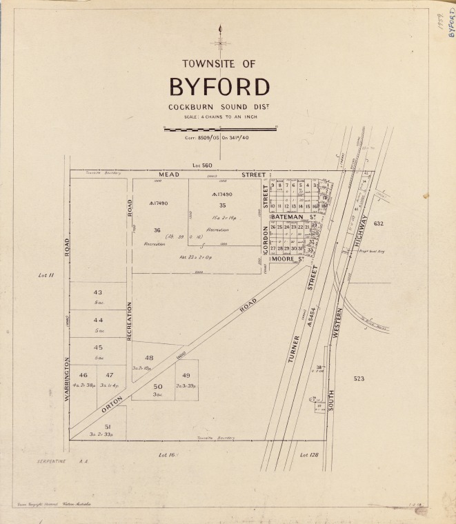 Townsite of Byford, Cockburn Sound District - JPG 101.1 KB