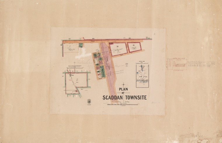 Plan of Scaddan townsite - JPG 56.8 KB