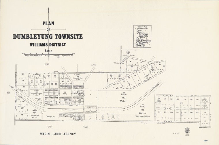 Plan of Dumbleyung townsite, Williams District - JPG 76.9 KB