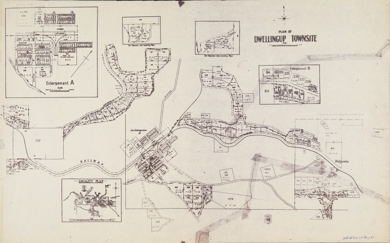 Plan of Dwellingup townsite - JPG 108.2 KB