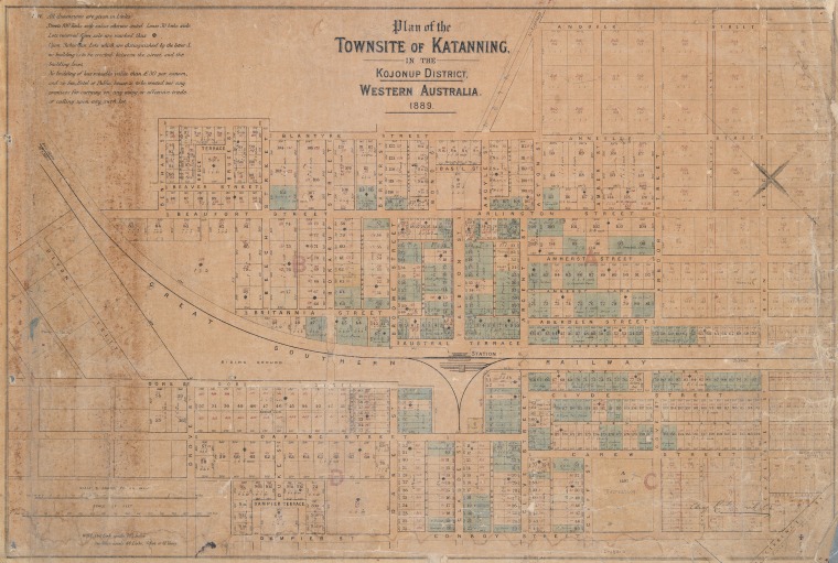 Plan of the townsite of Katanning in the Kojonup district, Western ...