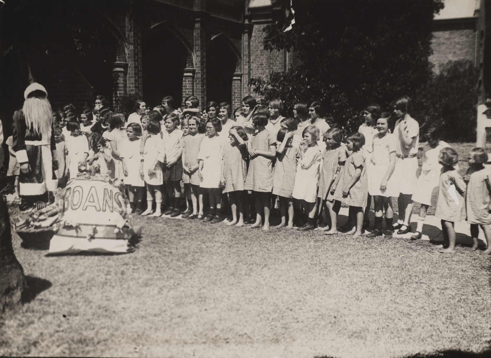 Boans' Santa Claus distributes sweets and small gifts at the Perth ...