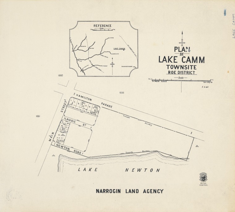 Plan of Lake Camm townsite, Roe district - JPG 92.7 KB
