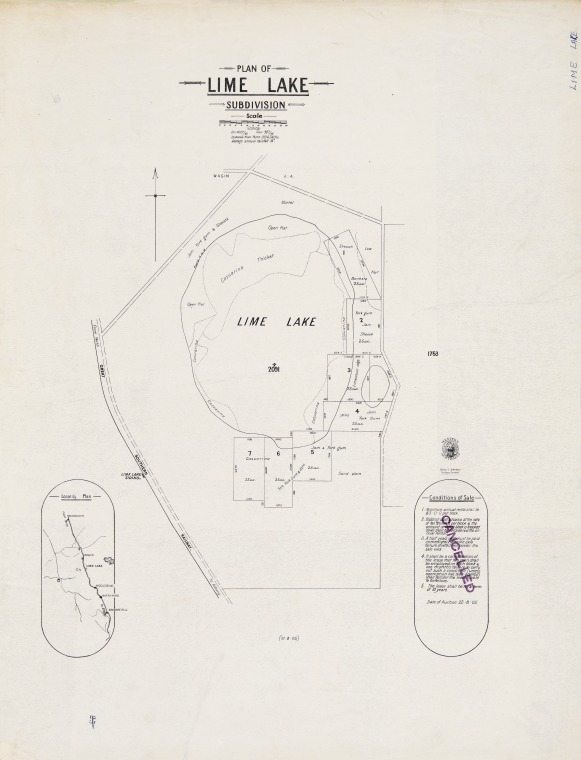 Plan of Lime Lake subdivision - JPG 67.2 KB