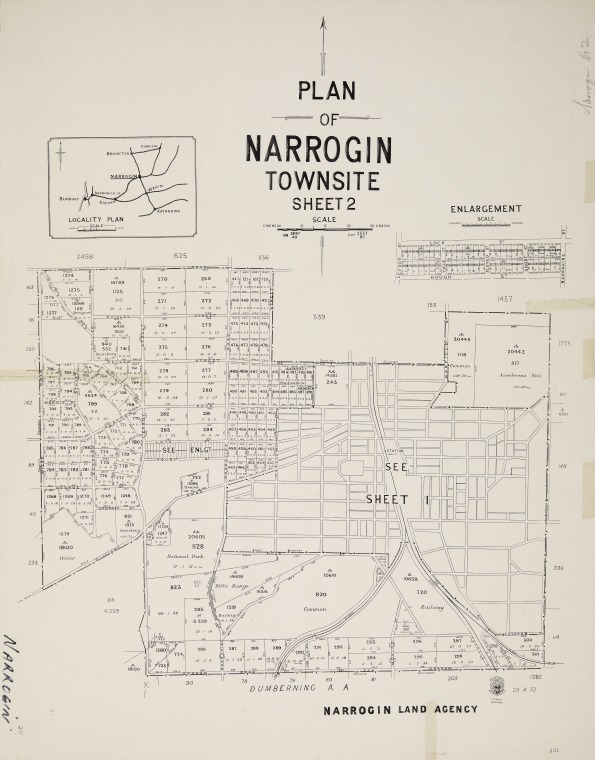 Plan of Narrogin townsite Sheet 2 - JPG 103.4 KB