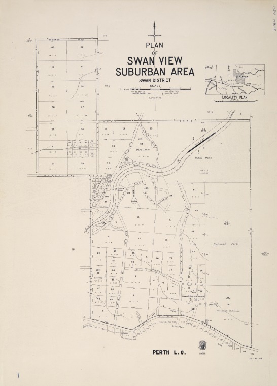 Plan of Swan View suburban area, Swan District - JPG 81.7 KB