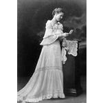 Mary Adamson reading a letter [picture]