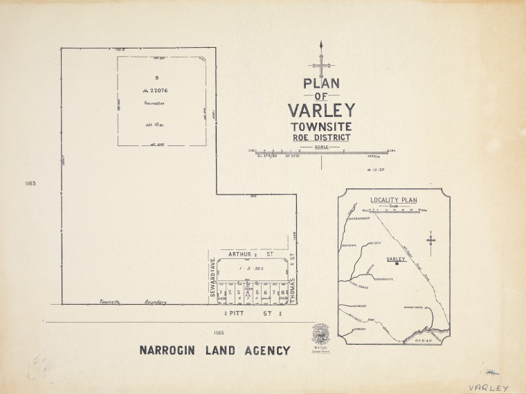 Plan of Varley townsite, Roe District - JPG 71.1 KB