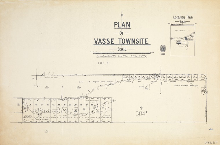 Plan of Vasse townsite - JPG 70.2 KB