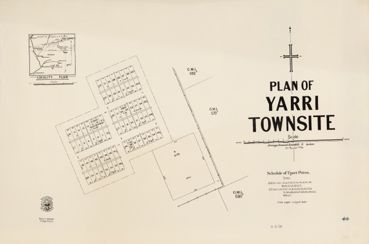 Plan of Yarri townsite - JPG 57.9 KB