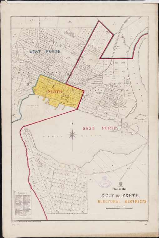 Plan of the city of Perth electoral districts - JPG 111.4 KB