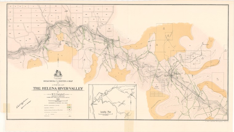 Geological sketch map of a portion of the Helena River Valley - JPG 84.9 KB