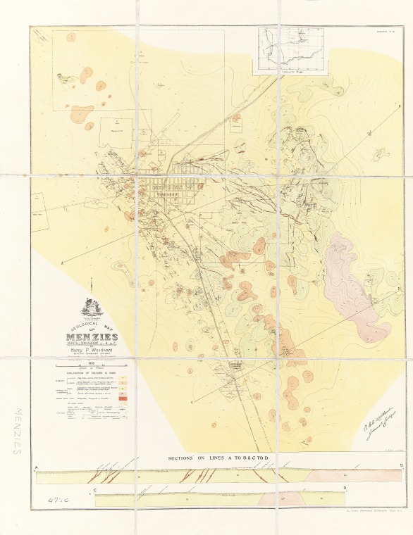 Geological map of Menzies, North Coolgardie G.F. - JPG 104.5 KB