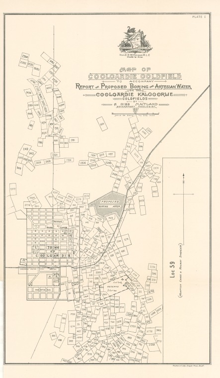 Map of Coolgardie Goldfield to accompany report on proposed boring for ...