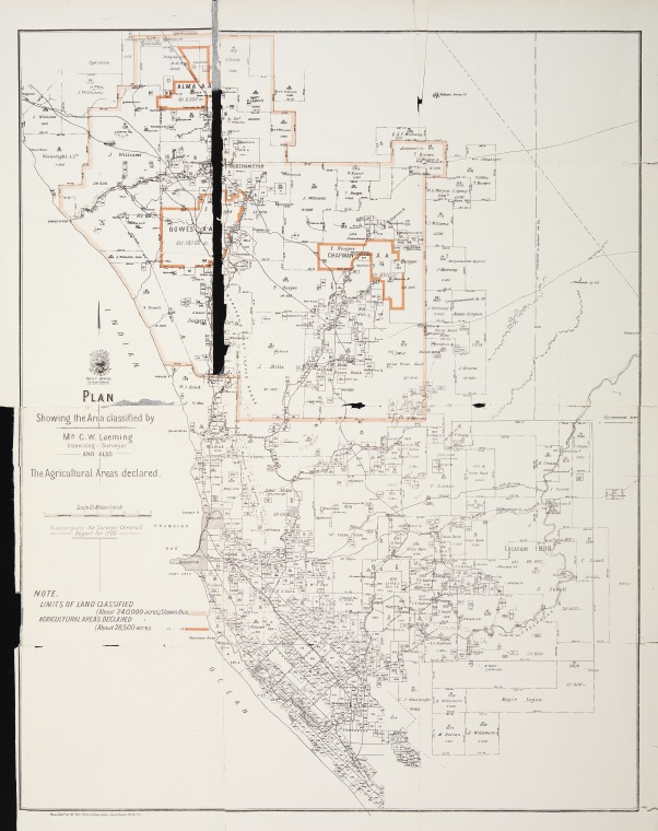 Plan showing the area classified by Mr. G.W. Leeming, Inspecting ...