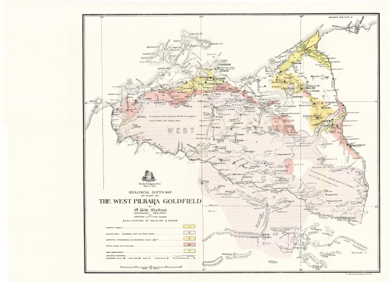 [Geological maps of the Gascoyne, Ashburton and West Pilbara goldfields ...