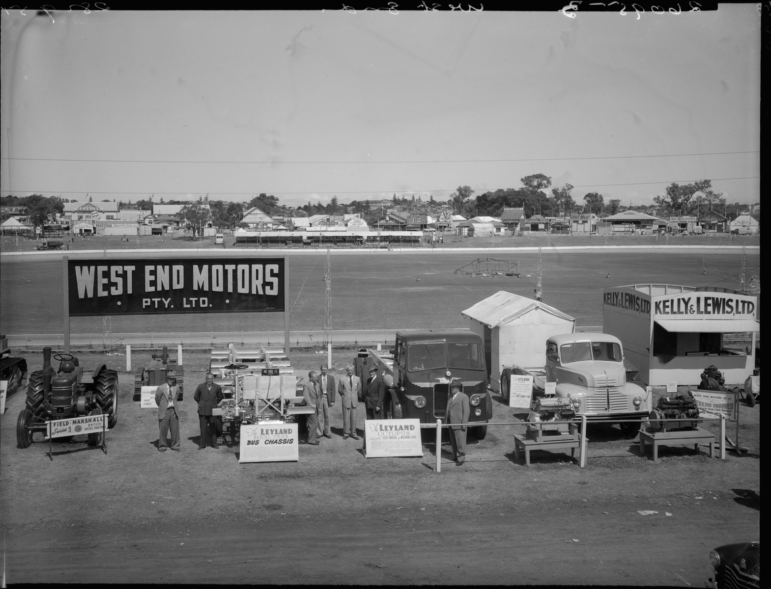 West End Motors display of tractors trucks and other machinery at the ...
