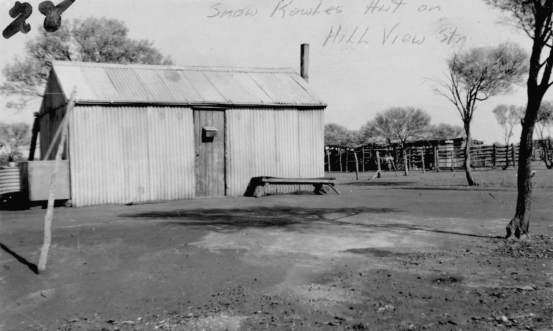 The outcamp on Hill View Station where Snowy Rowles was arrested, dated ...