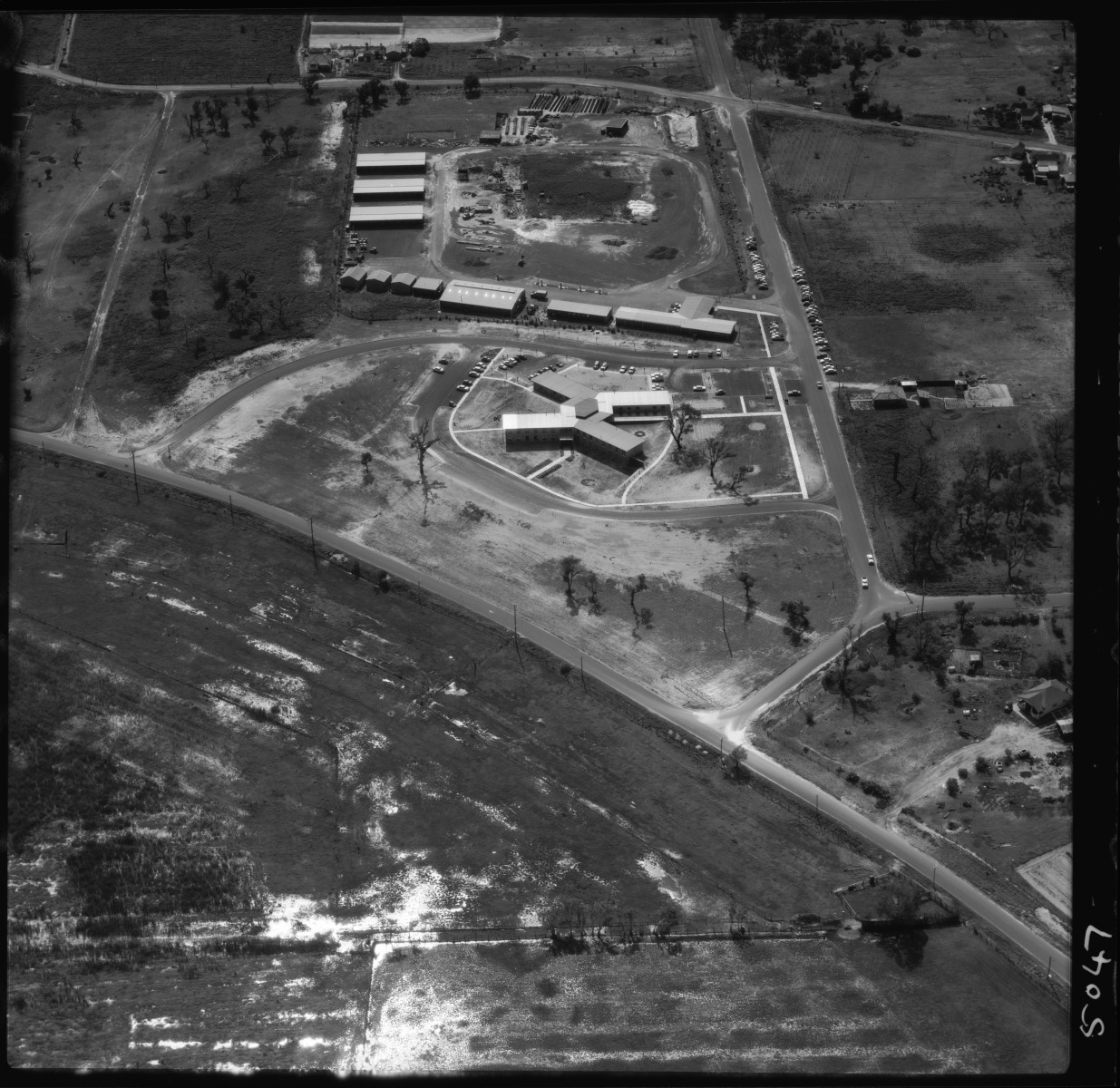 Aerial photographs of the Shire of Perth administration building depot ...