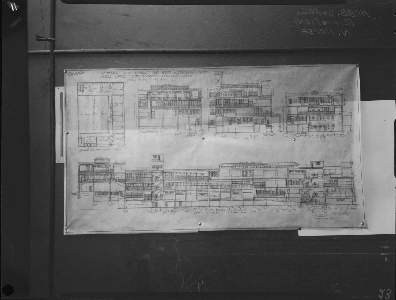 Plan for proposed new buildings for West Australian Newspapers - JPG ...