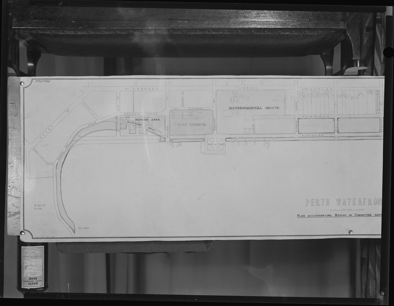 Map of Perth waterfront, June 1937 - JPG 281.6 KB
