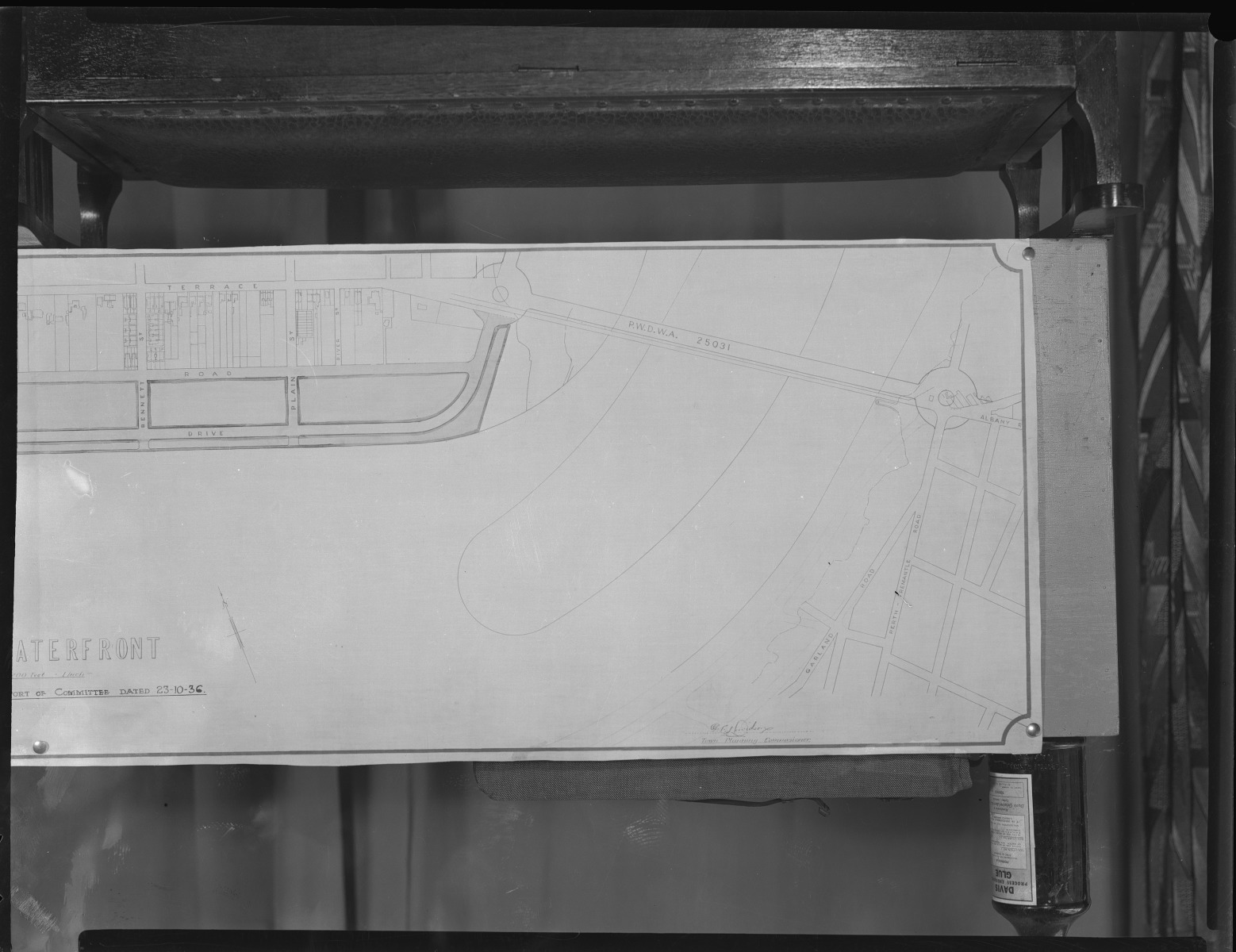 Map of Perth waterfront, June 1937 - JPG 297.3 KB