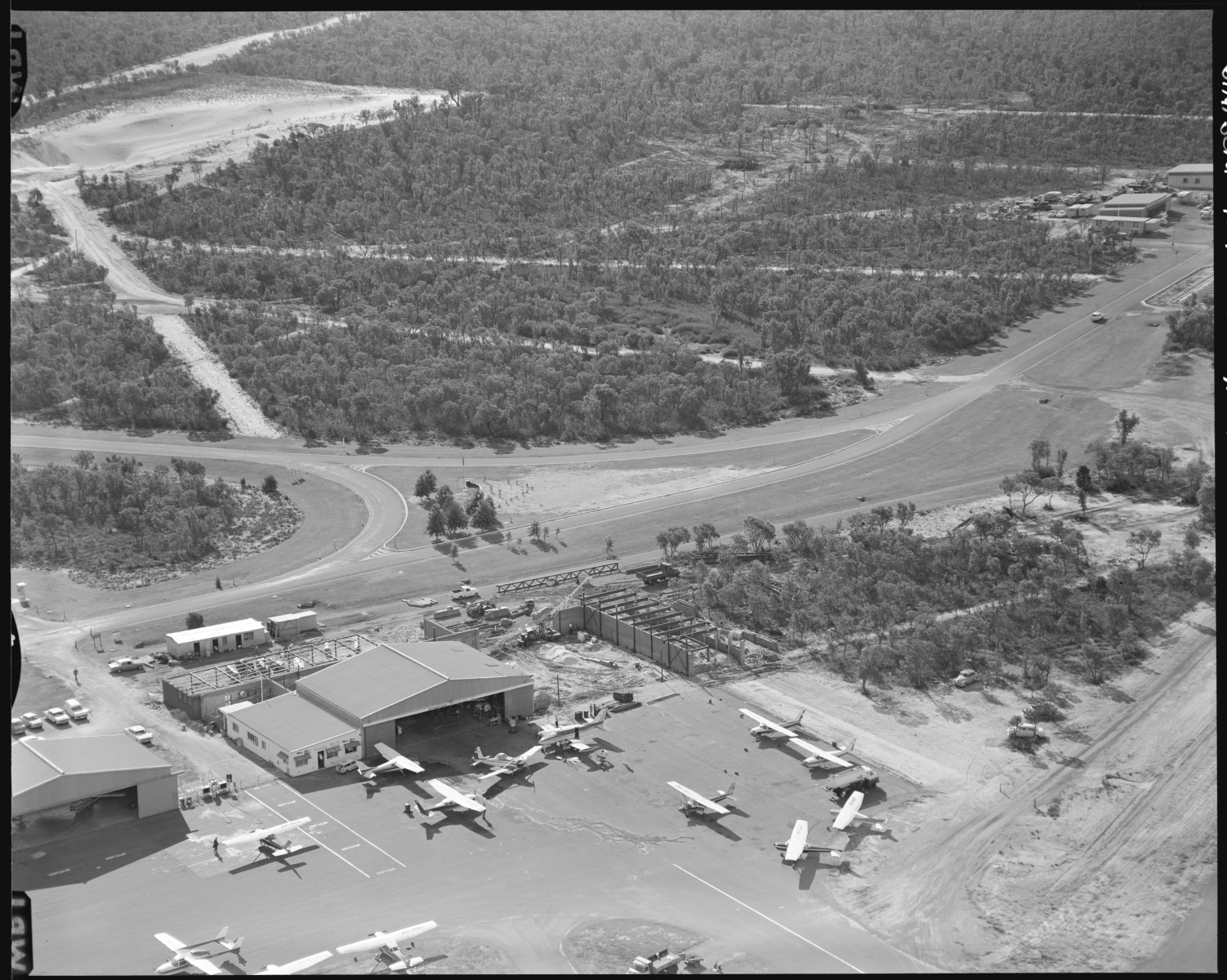 Aerial view of Simpson Aviation's hangar at Jandakot Airport with new ...