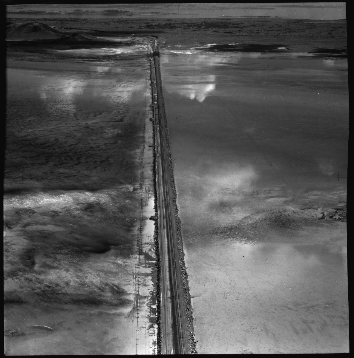 Aerial photographs of damage caused to the construction of Iron mining ...