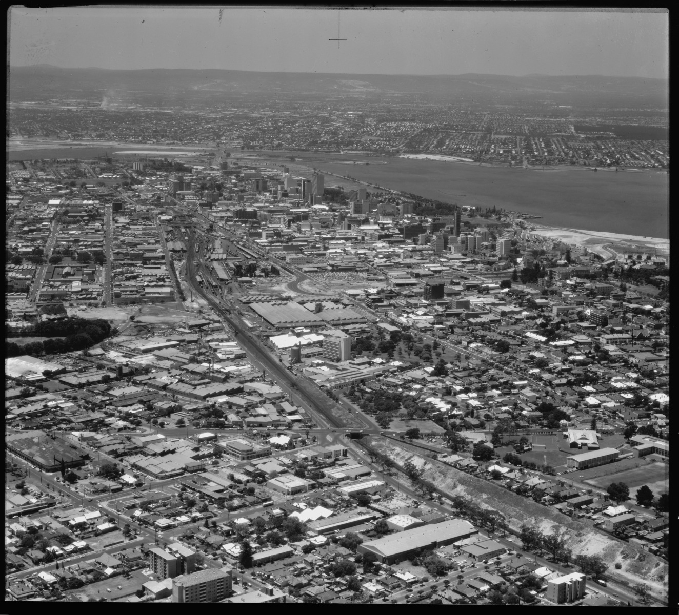 Aerial photograph of Leederville across Loftus Street to the city 26 ...