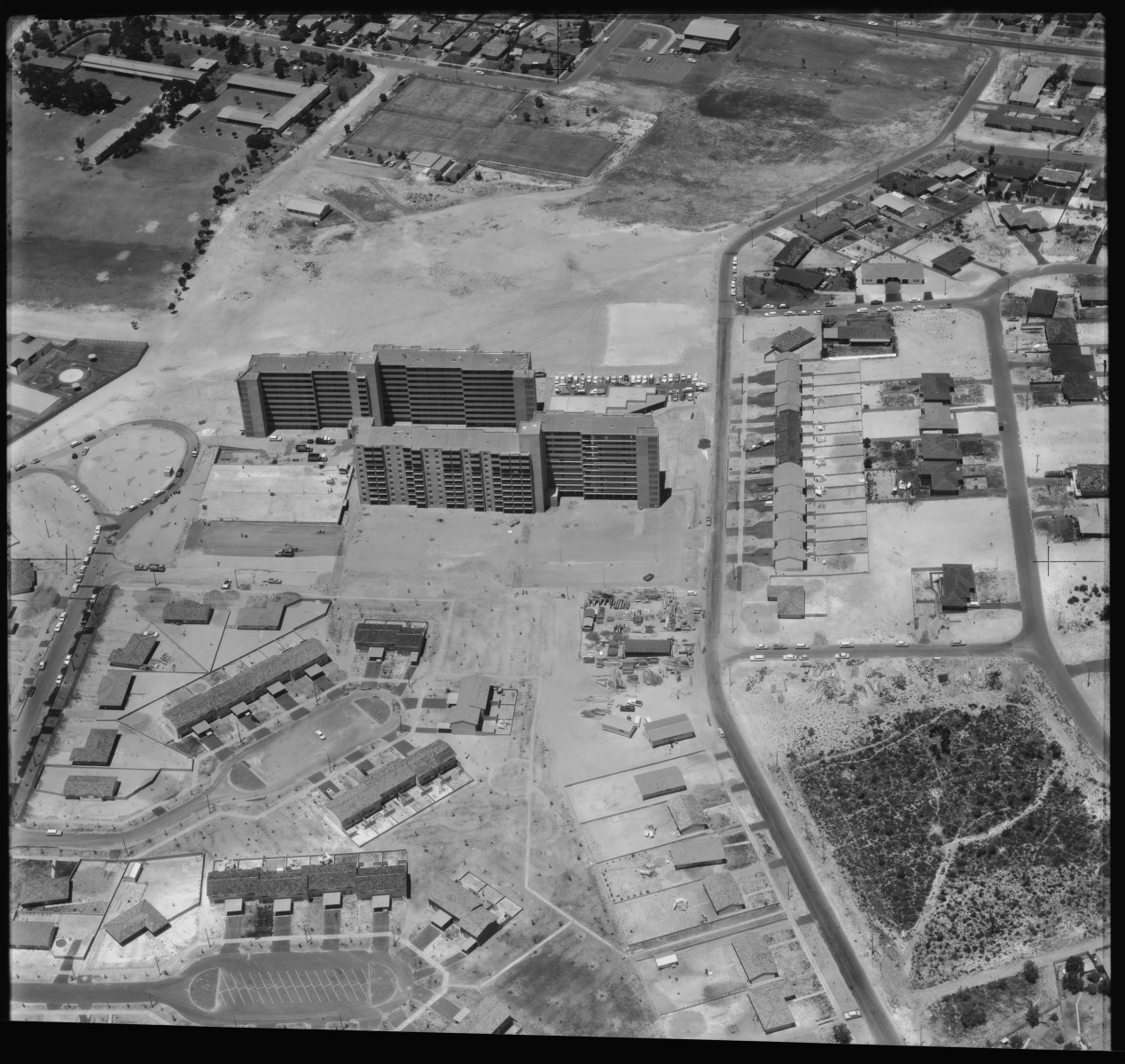 Aerial photographs of Brownlie Towers Bentley Housing Project 16 Nov ...