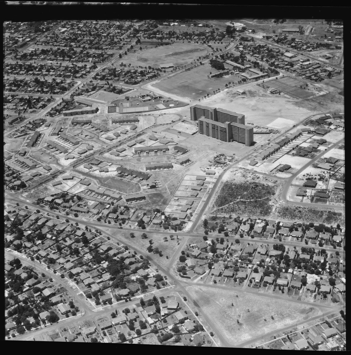 Aerial photographs of Brownlie Towers Bentley Housing Project 16 Nov ...