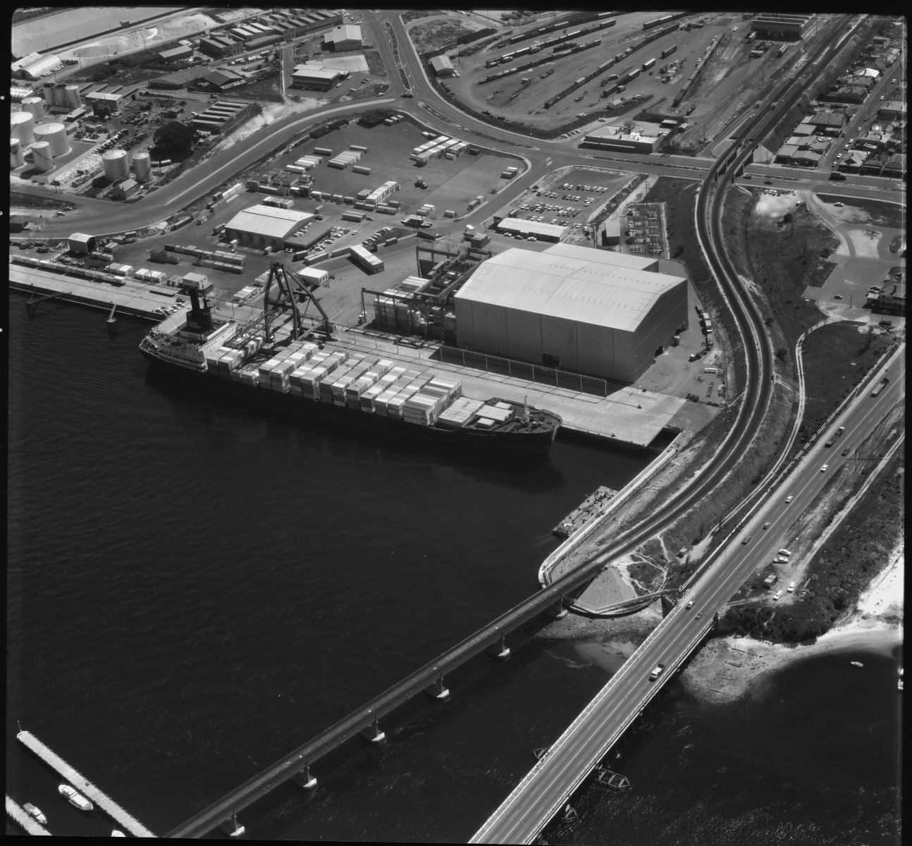 Aerial photographs of the Container Wharf (Berth 18) Fremantle Harbour ...