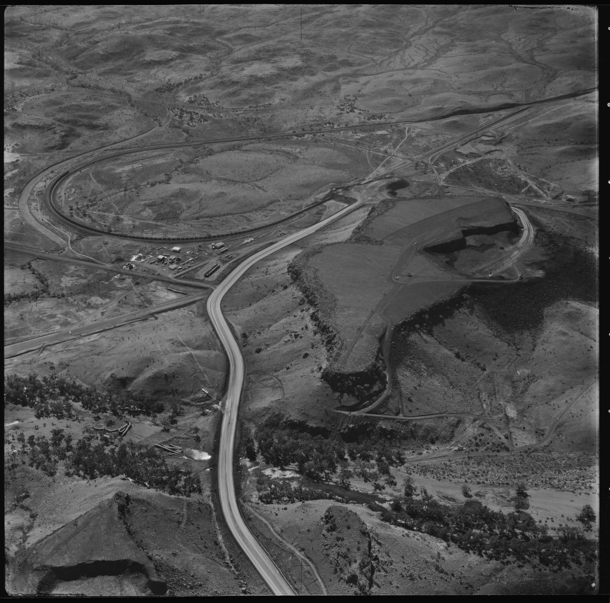 Aerial photographs of Pannawonica iron mine 26 June 1974 - JPG 451.0 KB