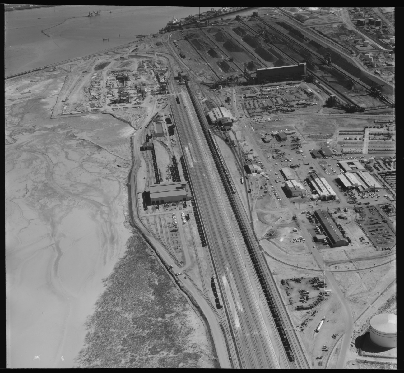Aerial photographs of iron ore carriers loading at Nelson Point (Port ...