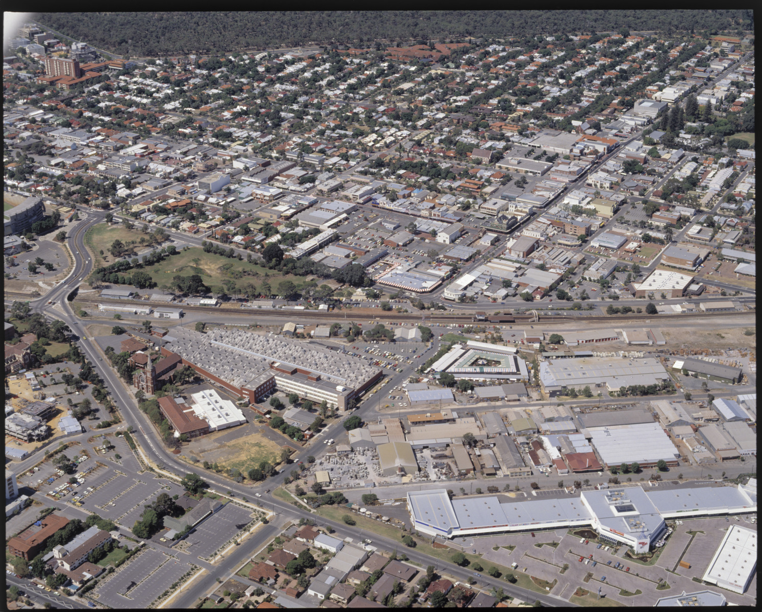 Aerial photograph looking south east over Subiaco railway line - State ...