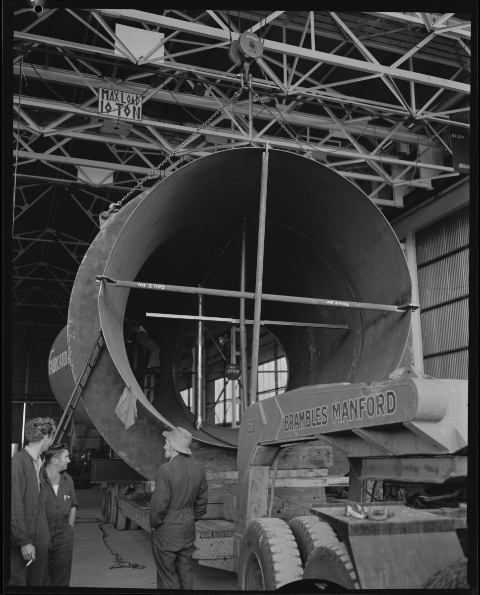 Engineering works for the Ord River Dam at Electric Power Transmissions ...