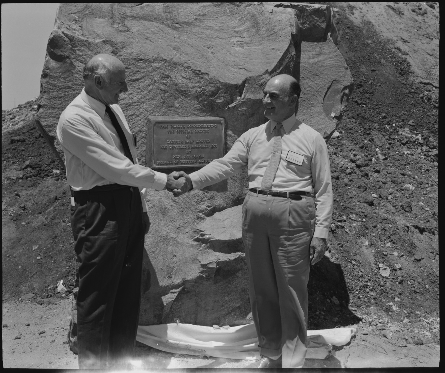 Official opening of Dampier Salt by the Premier John Tonkin, 6 Dec ...