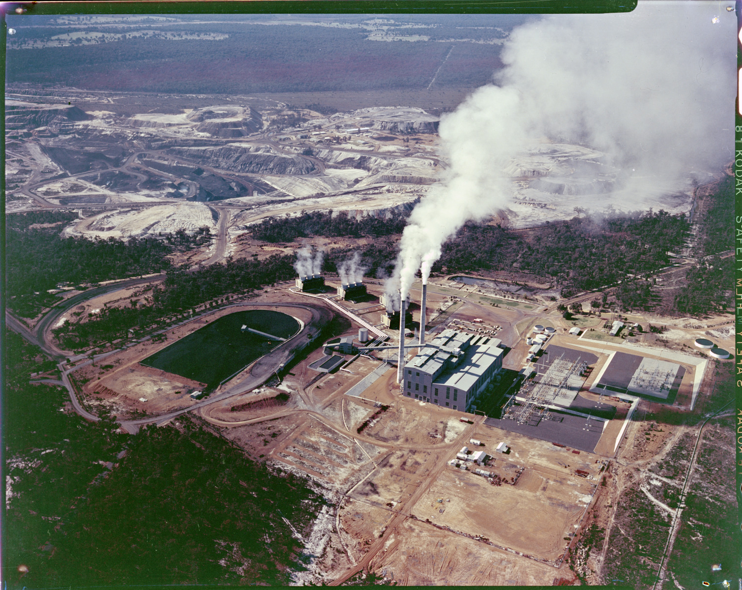 Aerial photograph of Muja Power Station 7 June 1972 - JPG 806.0 KB