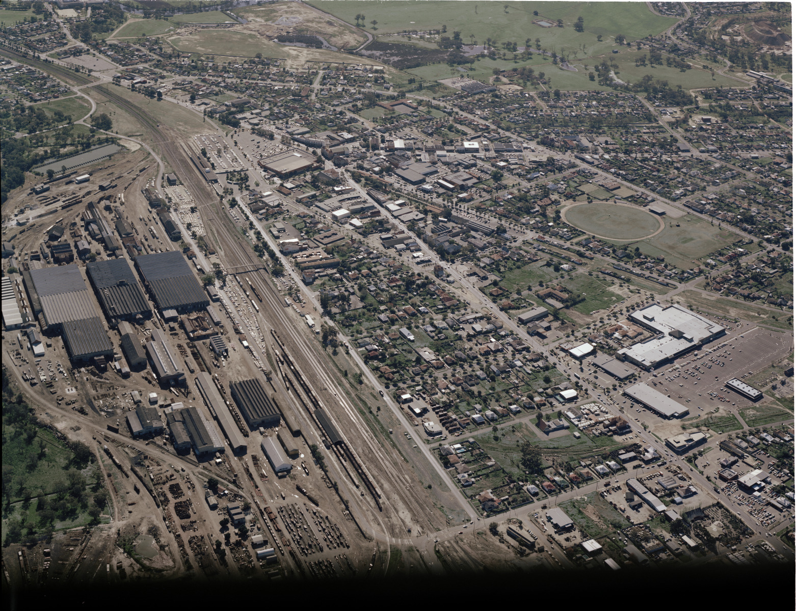 Aerial photographs of Midland and the Midland Railway Workshops 9 Sept ...