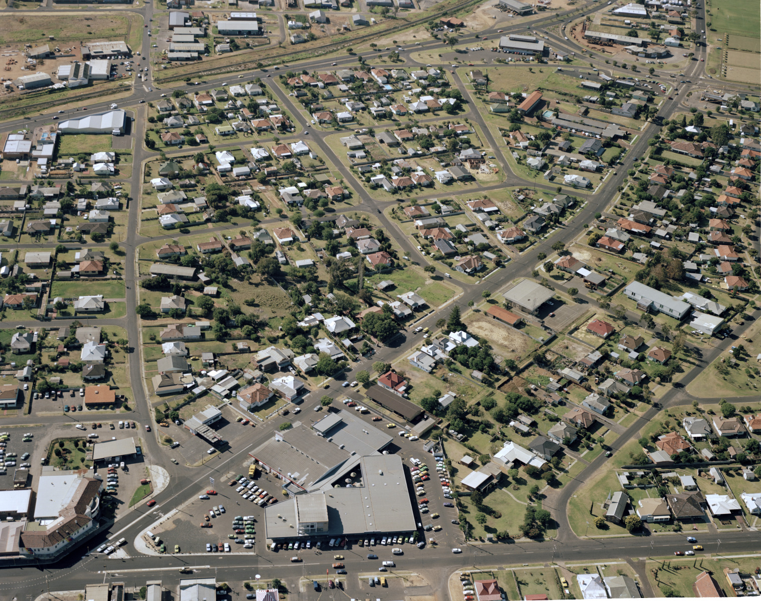 Aerial photographs of the Bunbury City Plaza on the corner of Forrest ...