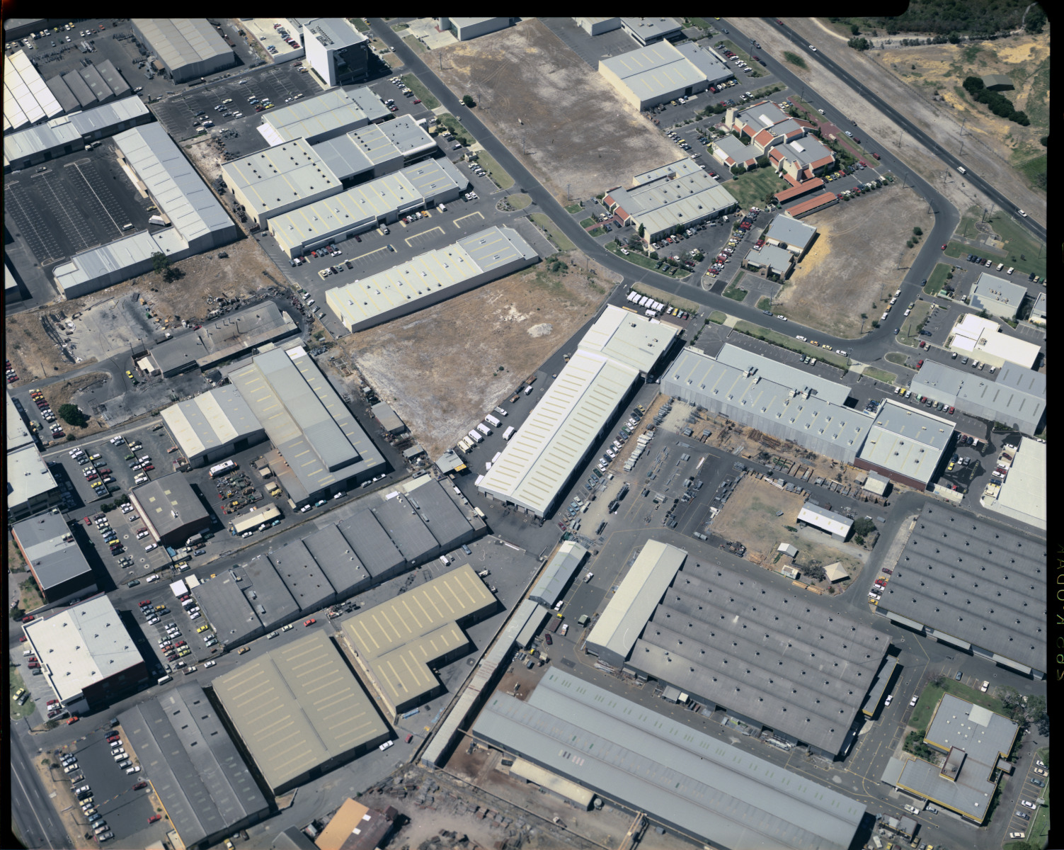 Aerial photographs of Coromal Caravans factory Walters Drive Osborne ...